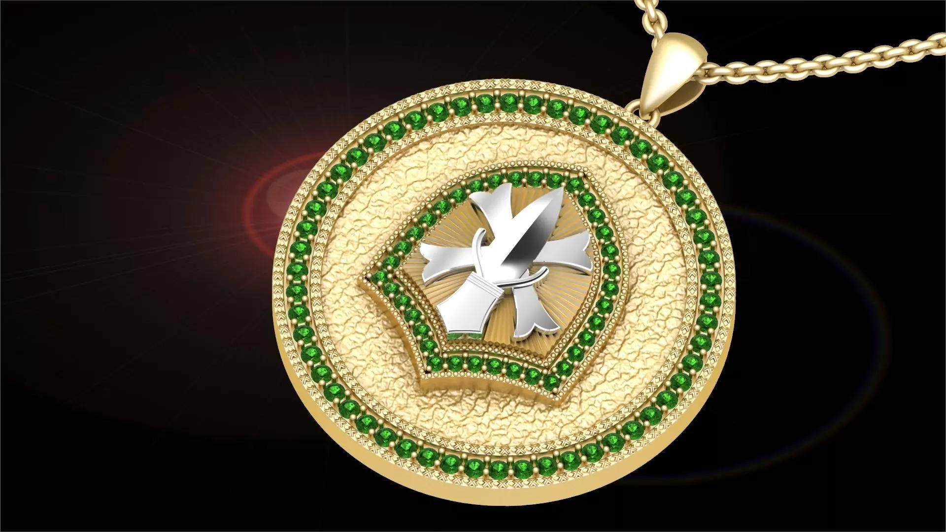 M2045 SHILD DIAMOND PENDENT 3D model 3D printable | CGTrader