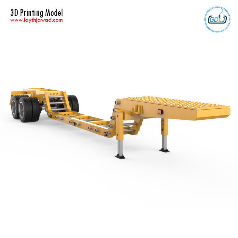 Trailer Heavy Load 3D model 3D printable | CGTrader