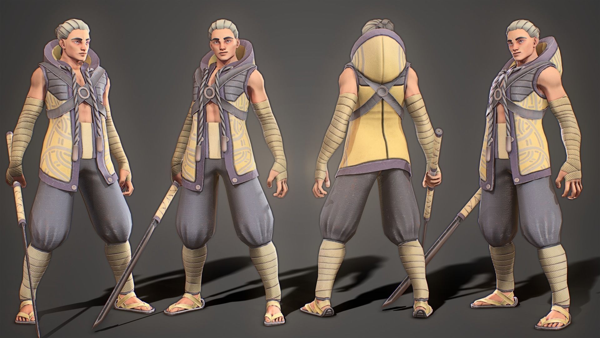 3D model Aki - Stylized Character VR / AR / low-poly rigged animated ...