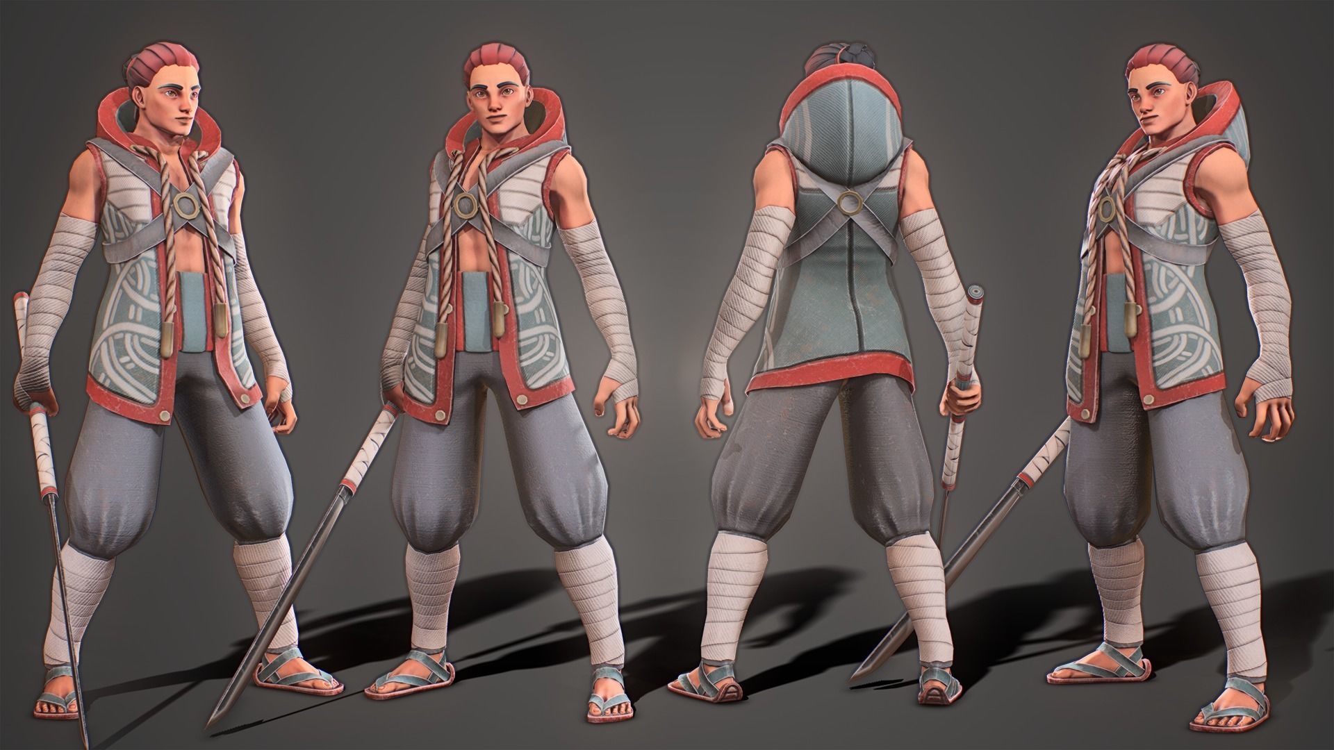 3D model Aki - Stylized Character VR / AR / low-poly rigged animated ...
