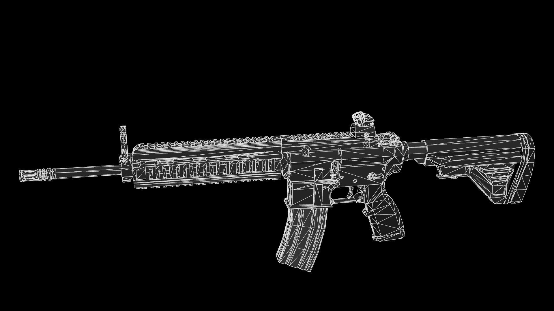 3D model Low-poly M416 VR / AR / low-poly | CGTrader