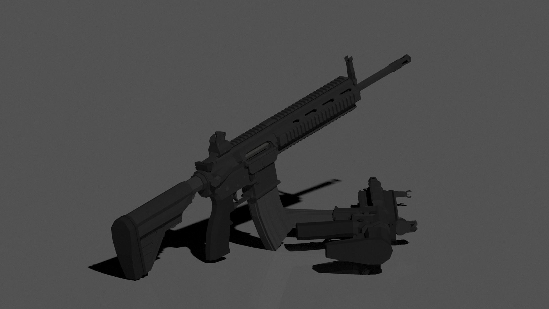 3D model Low-poly M416 VR / AR / low-poly | CGTrader