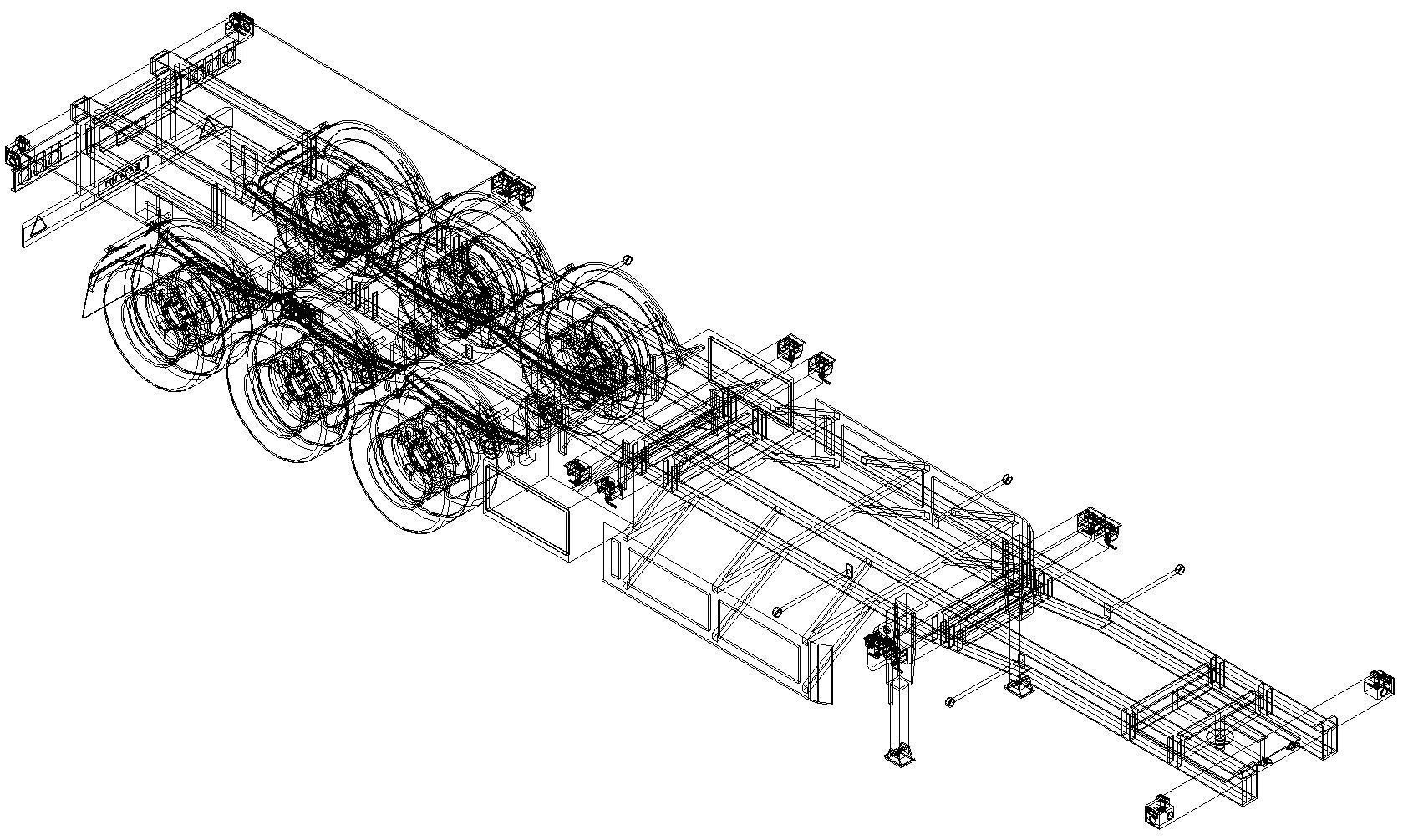 40 Foot Container Skeleton 3D model | CGTrader