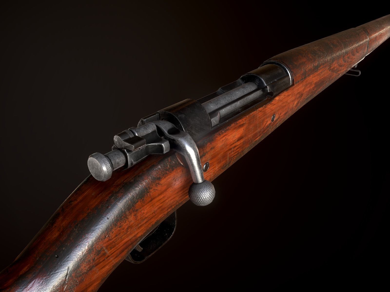 3D model Springfield M1903 Sniper rifle USA WW2 PBR VR / AR / low-poly ...