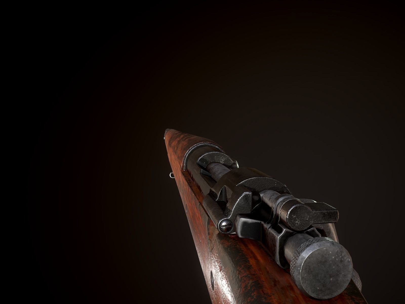 3D model Springfield M1903 Sniper rifle USA WW2 PBR VR / AR / low-poly ...