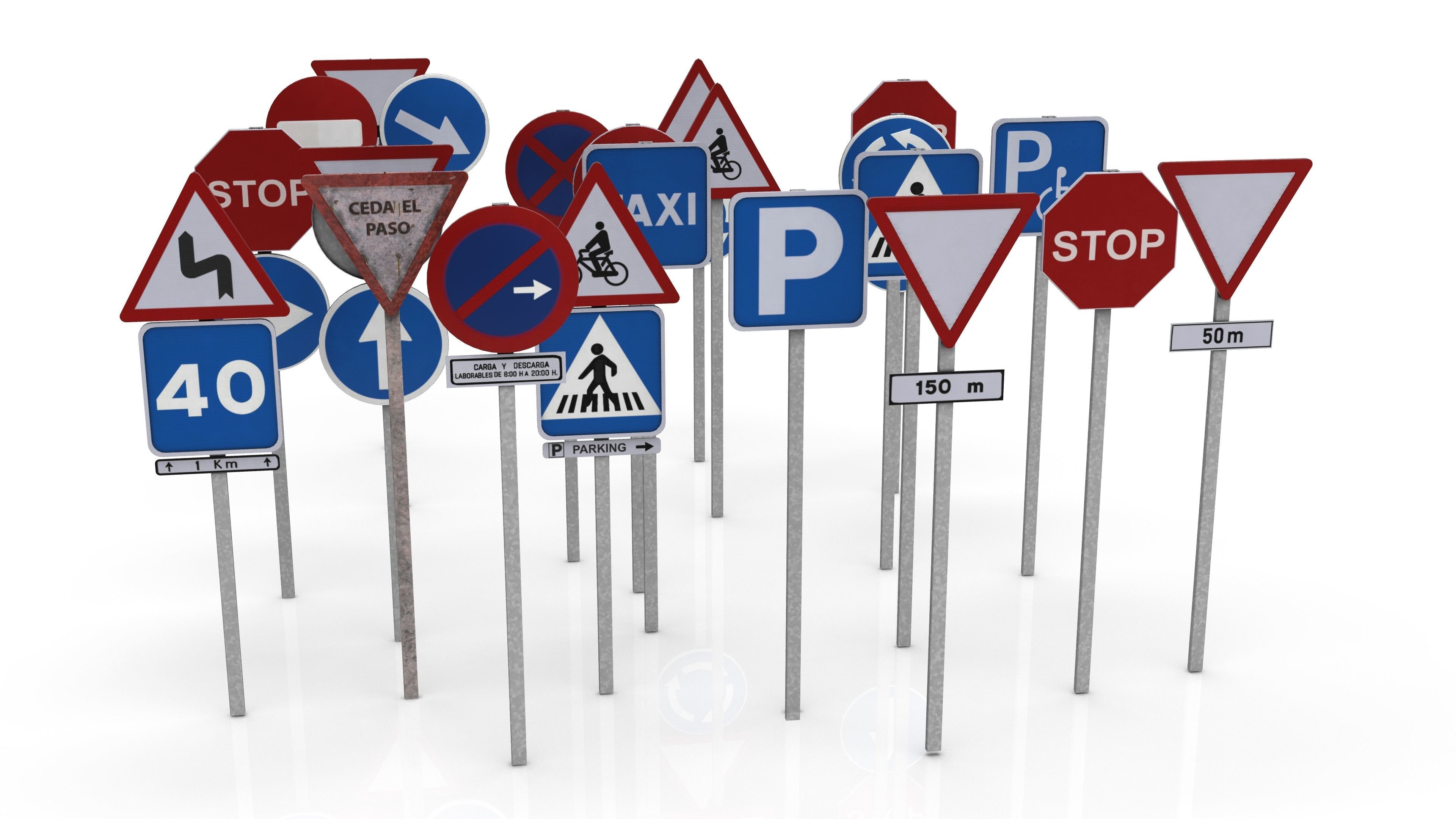 3D model TRAFFIC SIGNALS VR / AR / low-poly | CGTrader