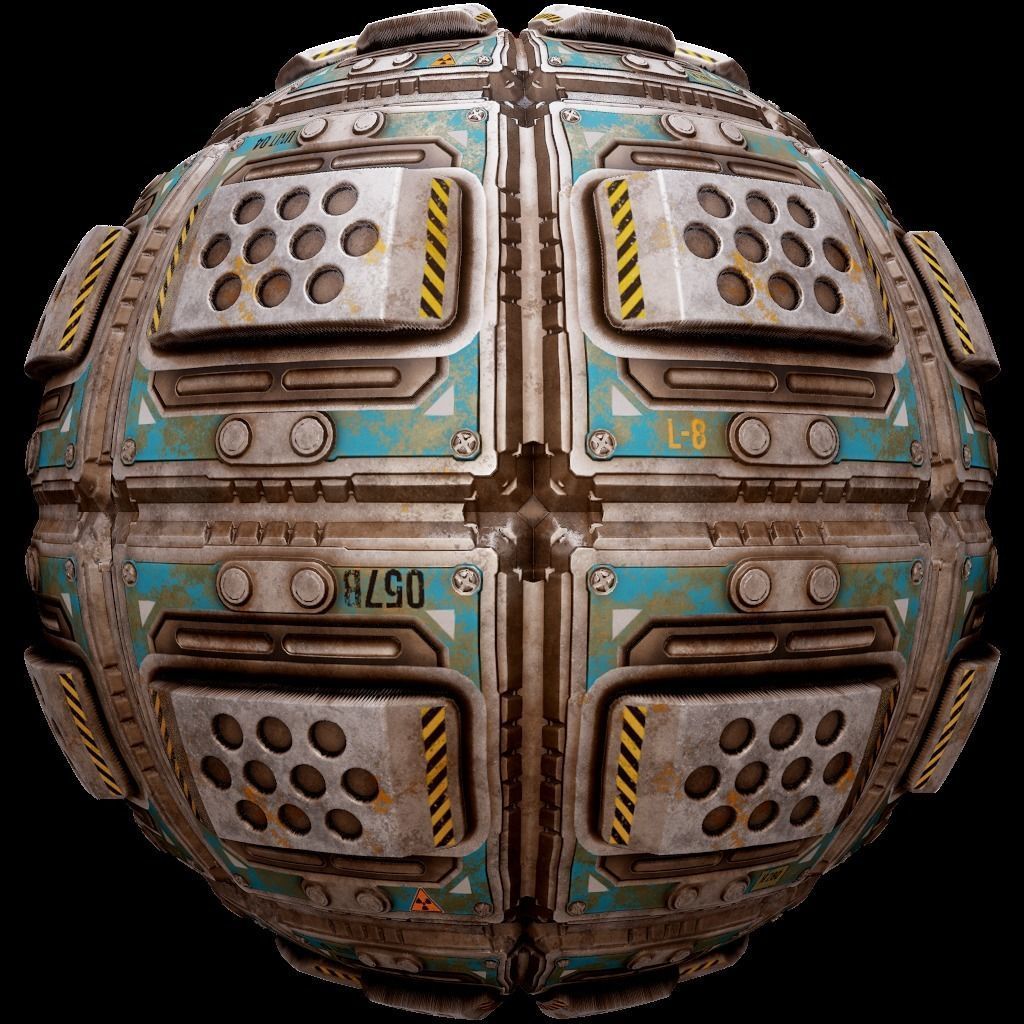 3D model PBR Seamless Sci-Fi Texture 34 VR / AR / low-poly | CGTrader