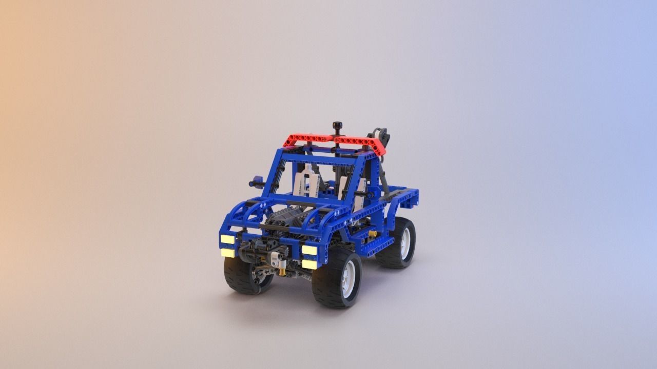 Lego Technic - Caterpillar 4WD - 8435 3D model | CGTrader