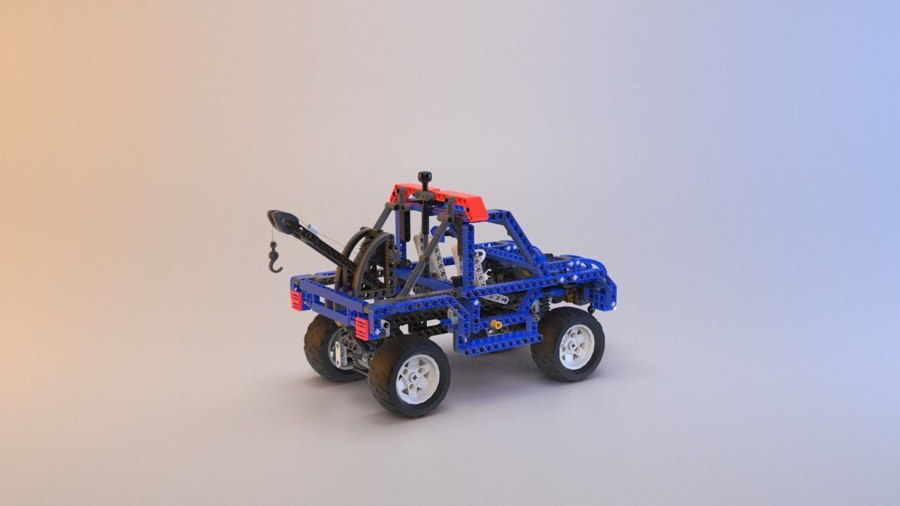 Lego Technic - Caterpillar 4WD - 8435 3D model | CGTrader