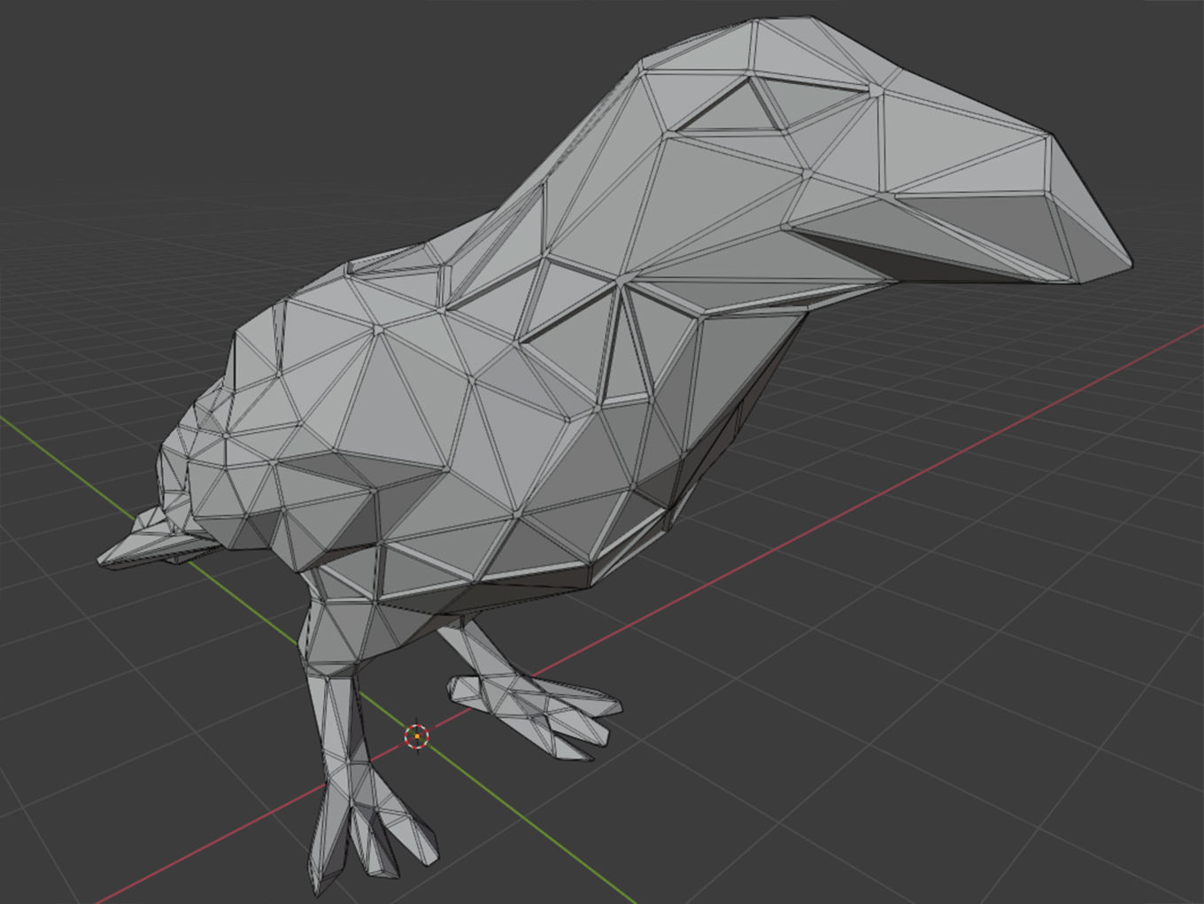 Polygonal Crow Parametric 3D model 3D printable | CGTrader