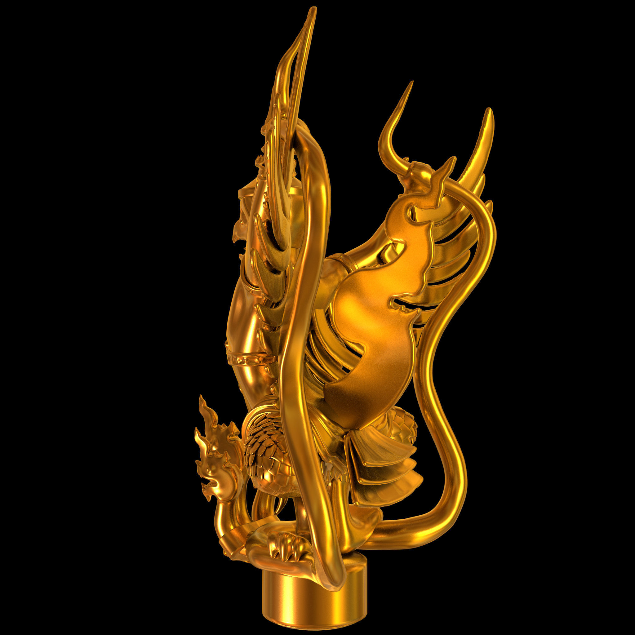 Thai Garuda Statue 3D model | CGTrader