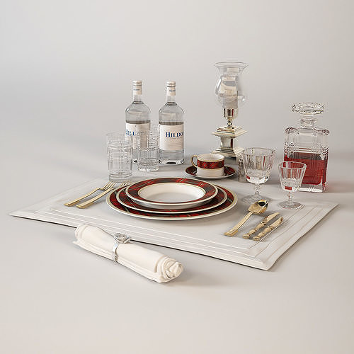 dinnerware 3D model | CGTrader