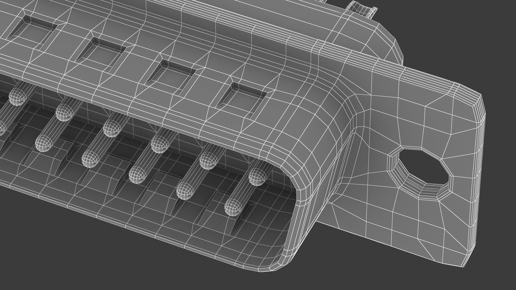 DE-9 Male 3D model | CGTrader