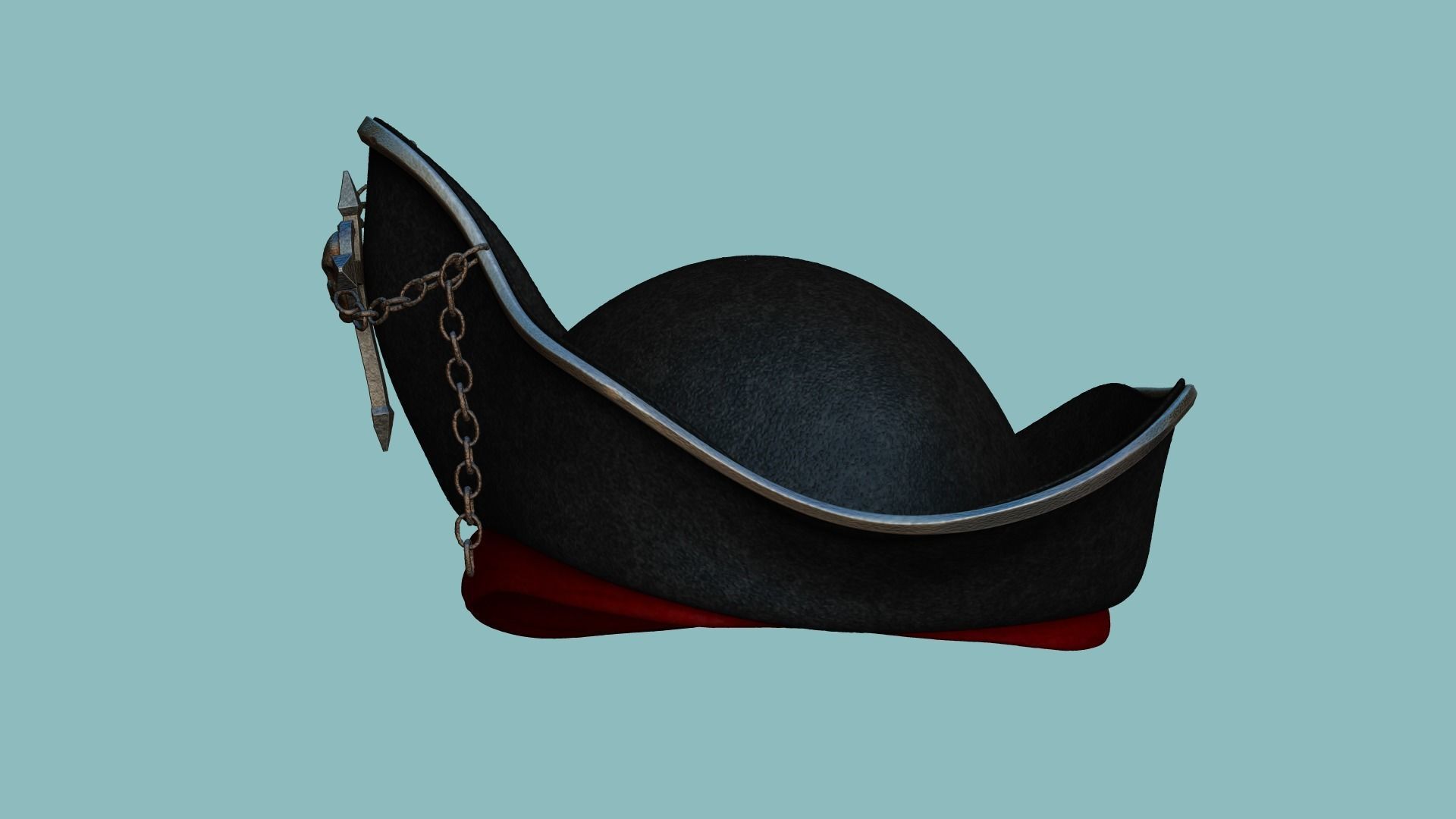 3D model Gothic Pirate Hat - Fantasy Character Costume VR / AR / low ...