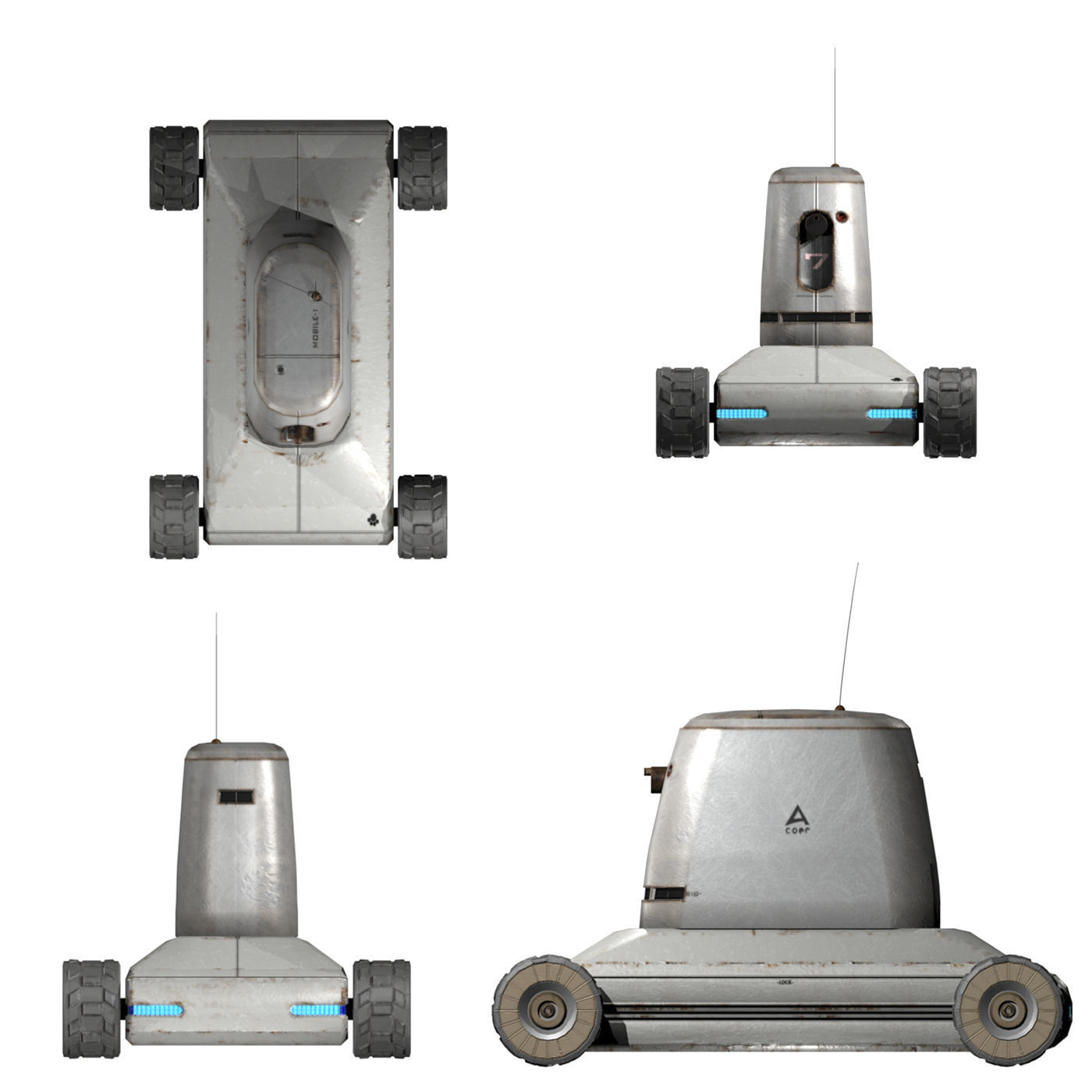 3D model Mobil Drone Gunner VR / AR / low-poly | CGTrader