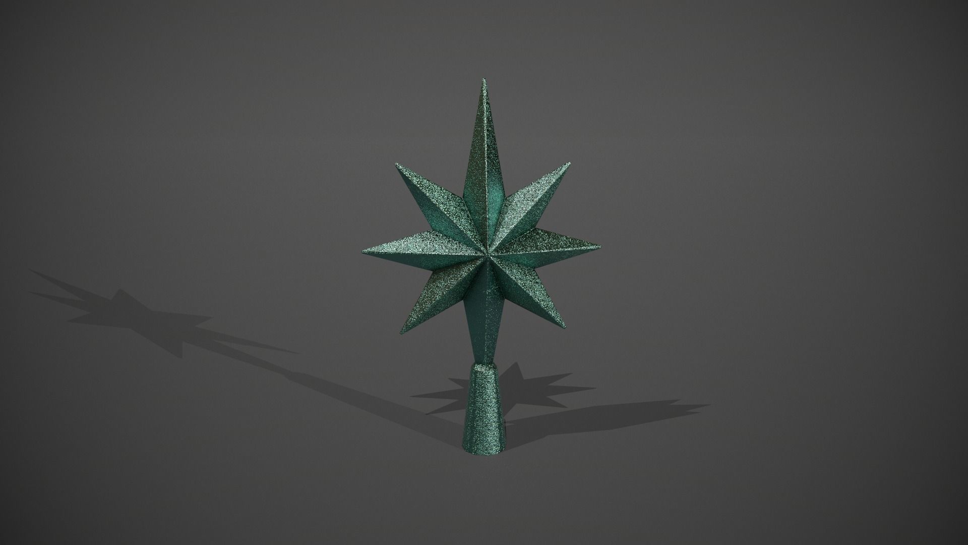 3D model Glittery Blue Star Tree Topper VR / AR / low-poly | CGTrader