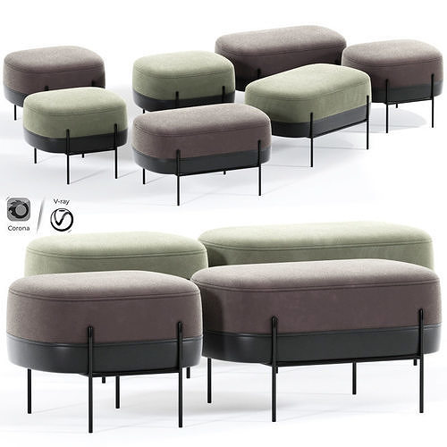 Hubsch Pouf 02 3D model | CGTrader