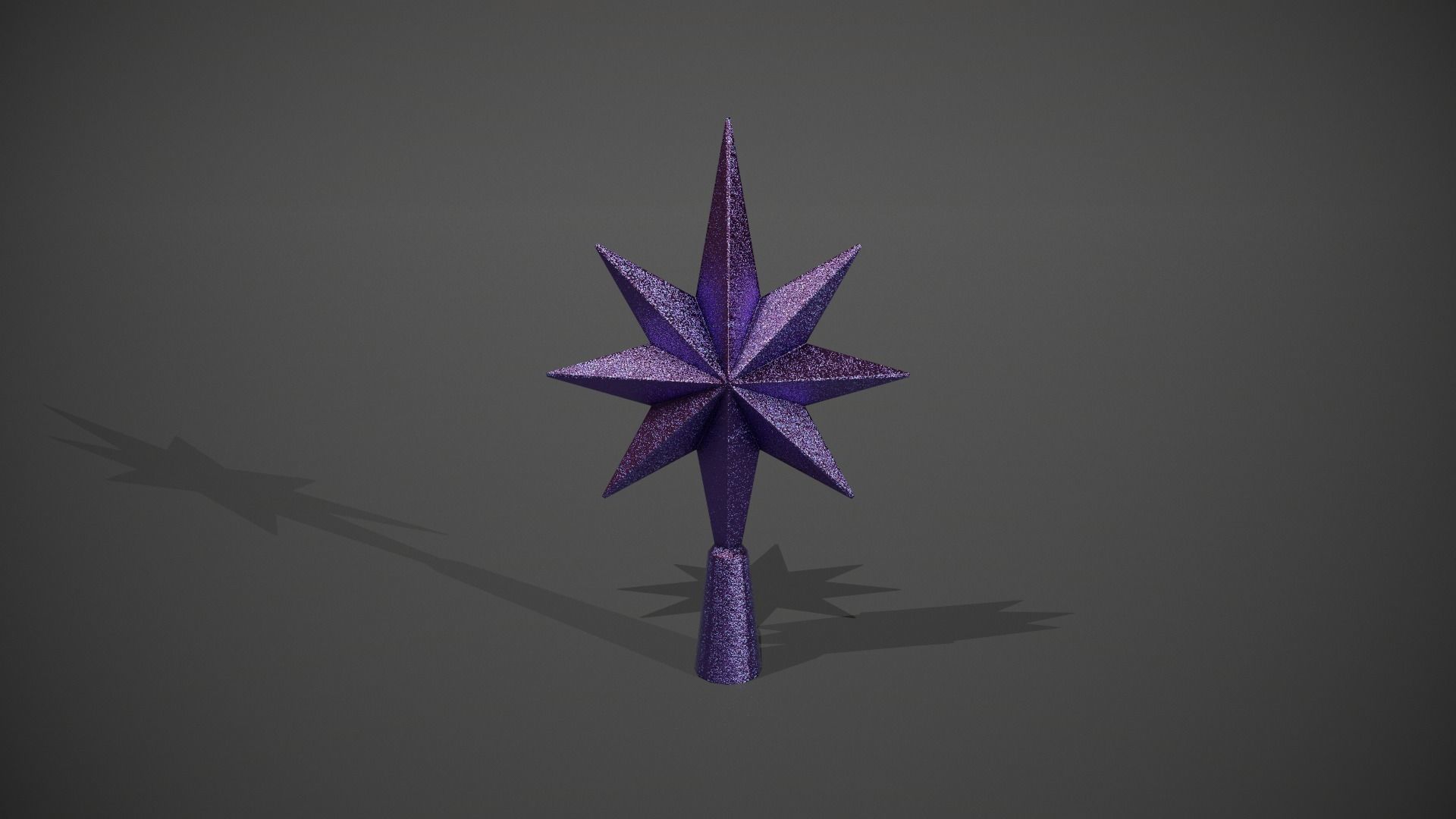3D model Glittery Purple Star Tree Topper VR / AR / low-poly | CGTrader