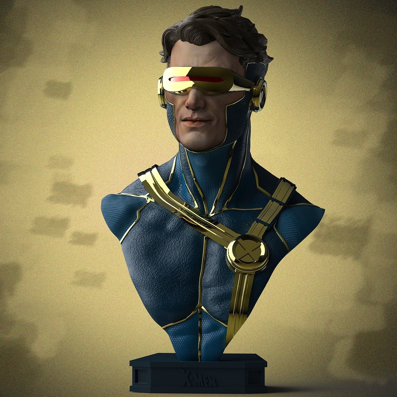 Cyclops X-Men Bust 3D model 3D printable | CGTrader