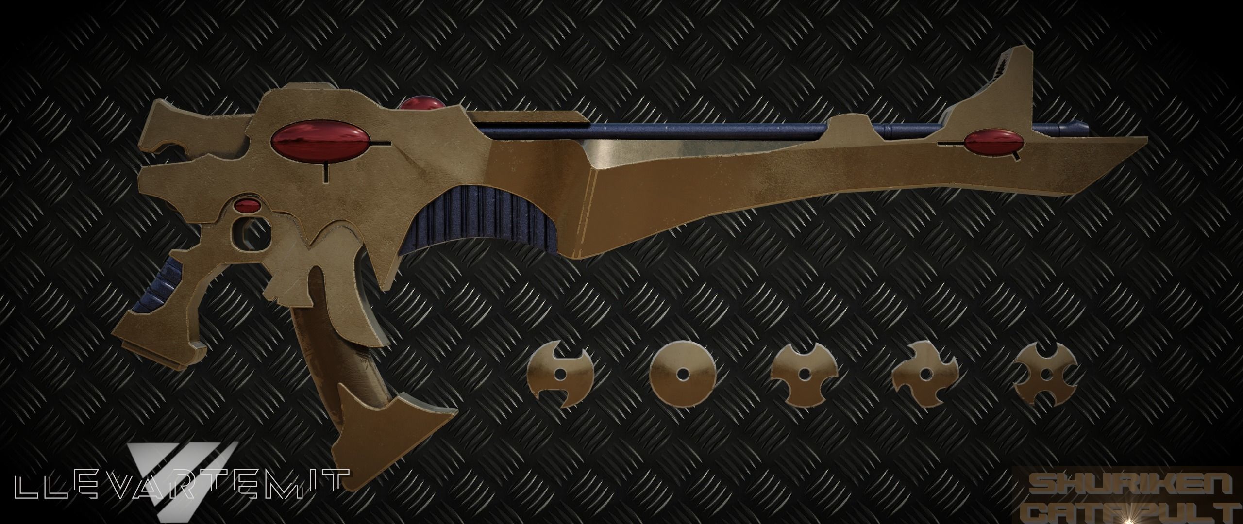 3D model Shuriken Catapult Warhammer 40000 Eldar VR / AR / low-poly ...