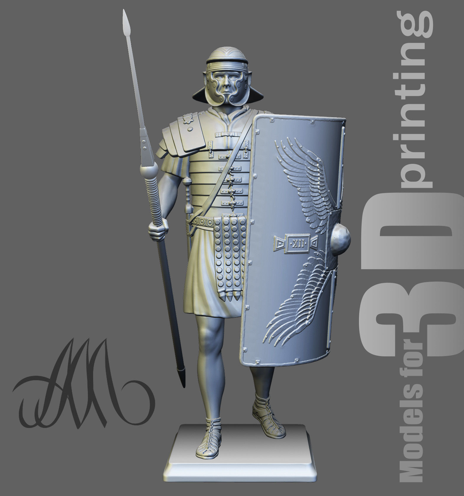 Roman Legionary 3D model 3D printable | CGTrader