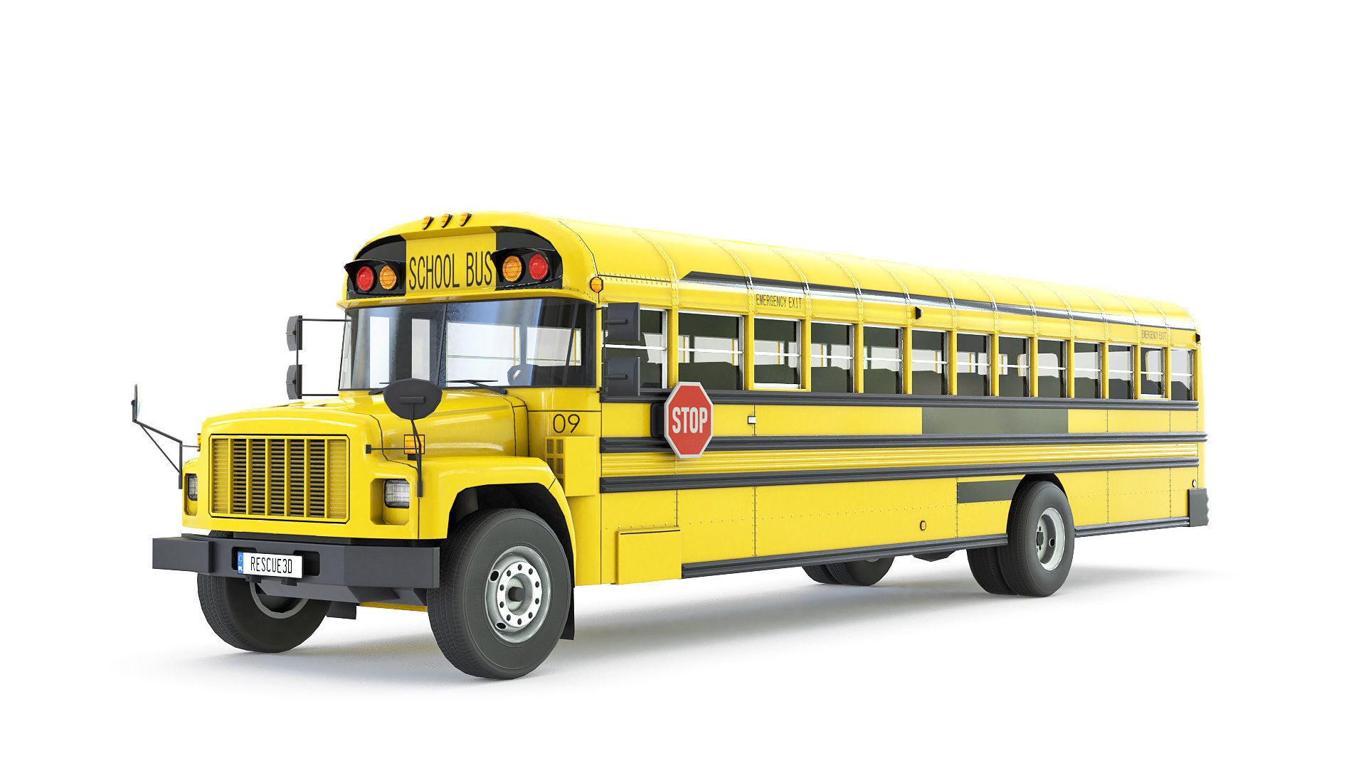 3D model School Bus VR / AR / low-poly | CGTrader