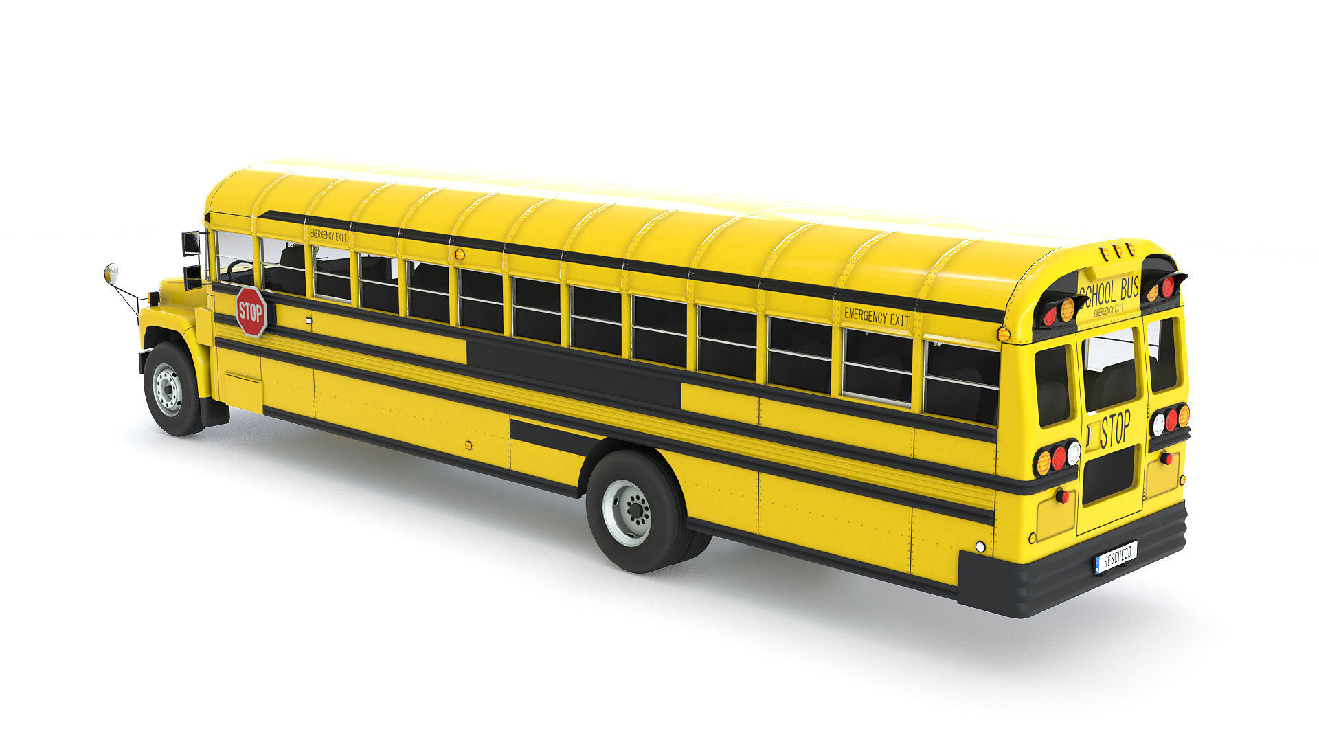 3D model School Bus VR / AR / low-poly | CGTrader