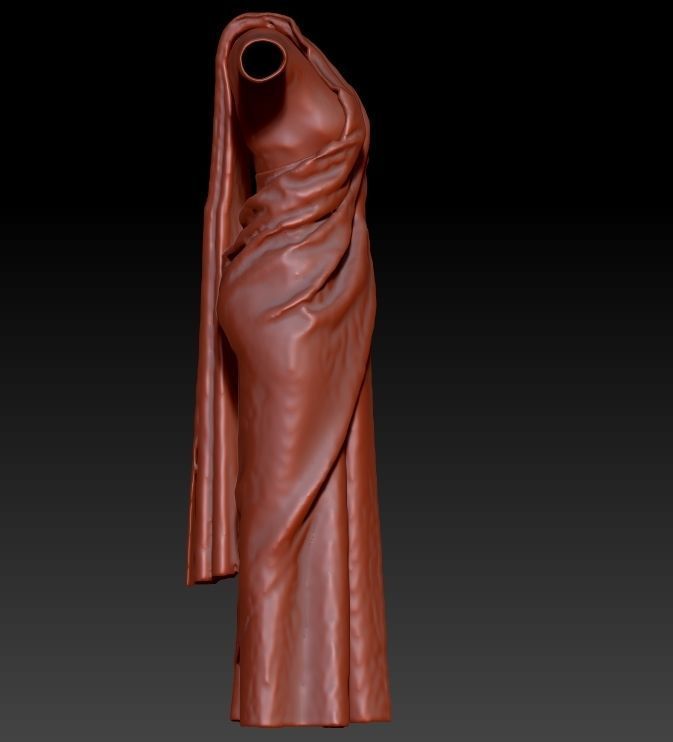 South indian Saree Model 3D model 3D printable | CGTrader