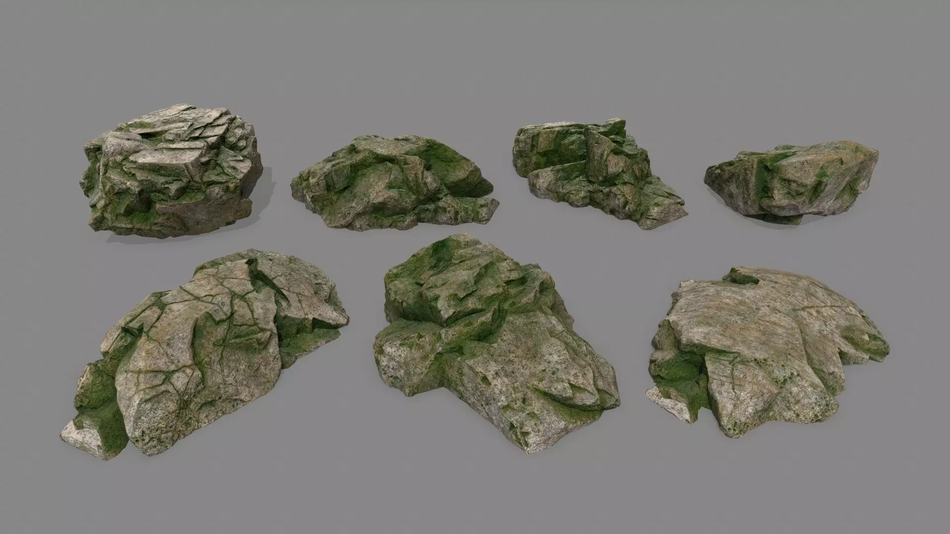 3D model rock set VR / AR / low-poly | CGTrader