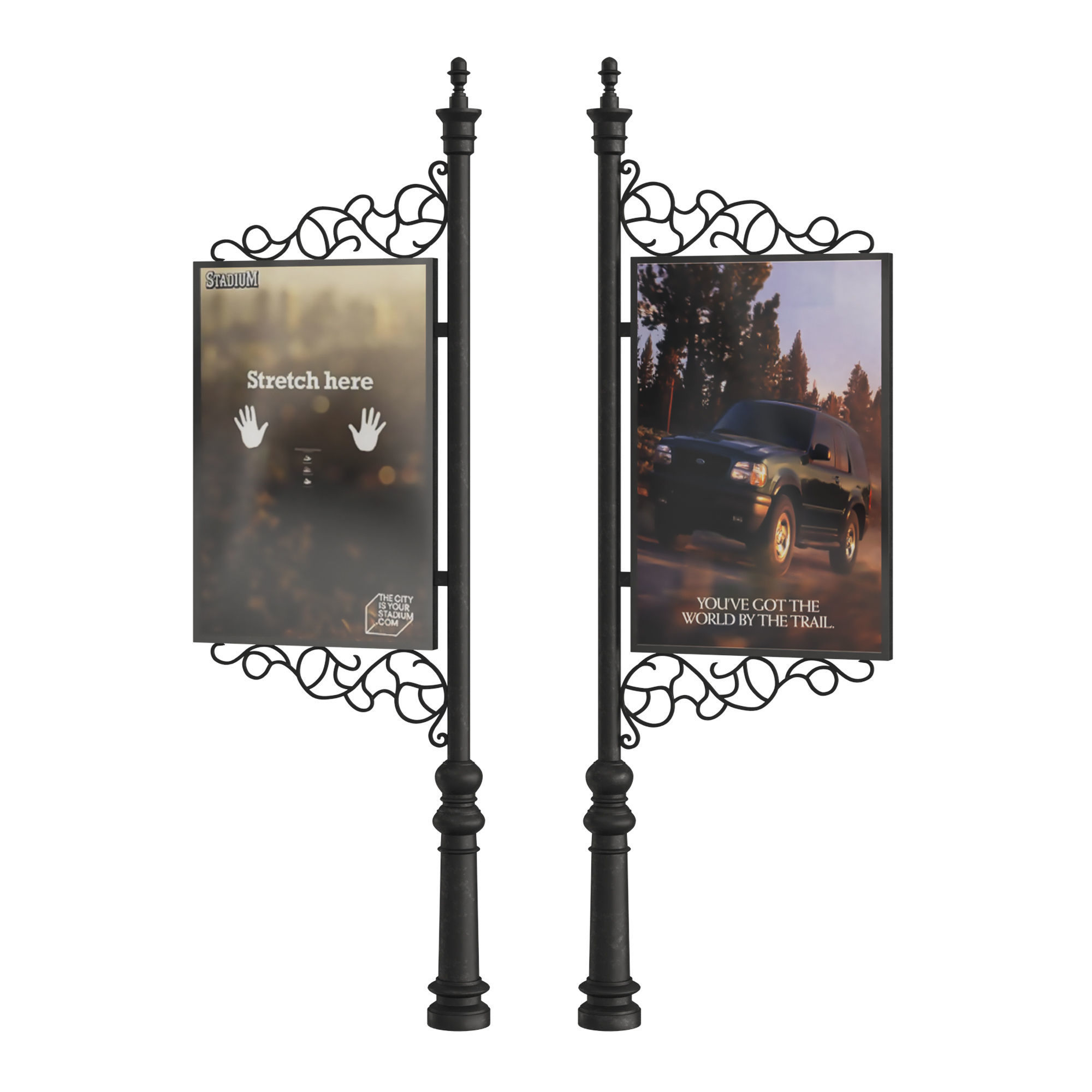 Classic Street Advertising 3D model | CGTrader