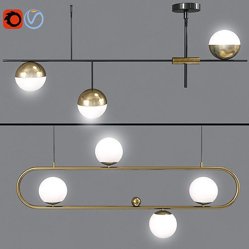 Multiple Ceiling Light Collection 3D model | CGTrader