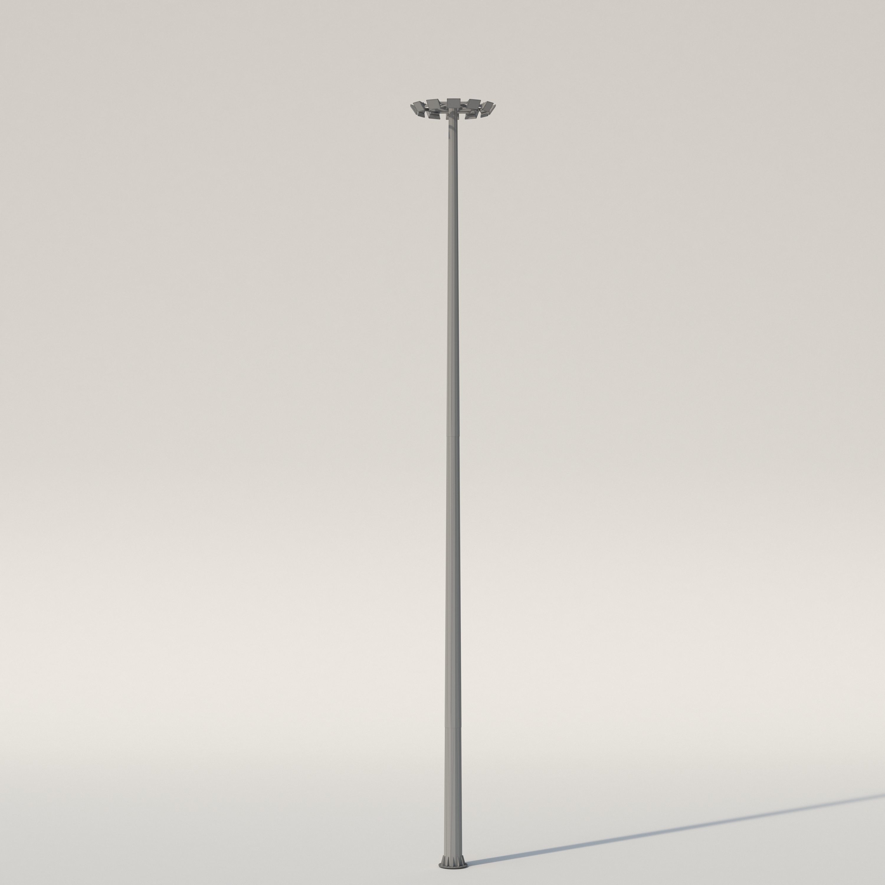 high mast lighting pole 3D model | CGTrader