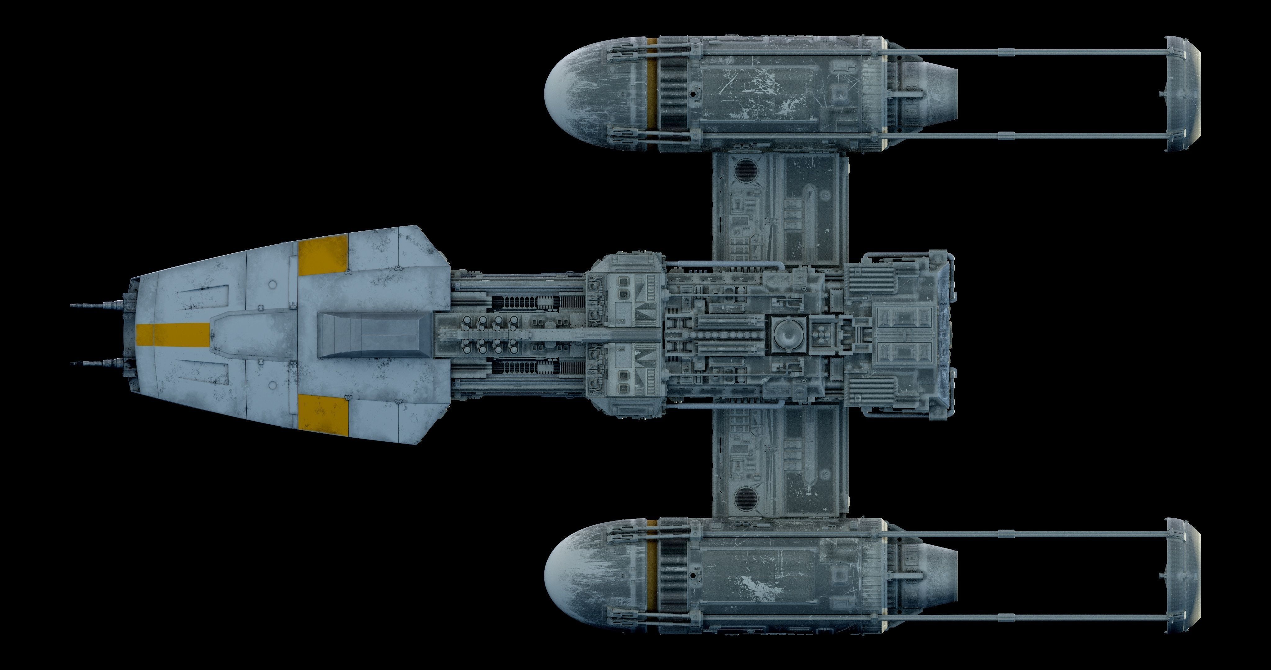 Y-Wing star wars spacecraft flying in air 3D model | CGTrader