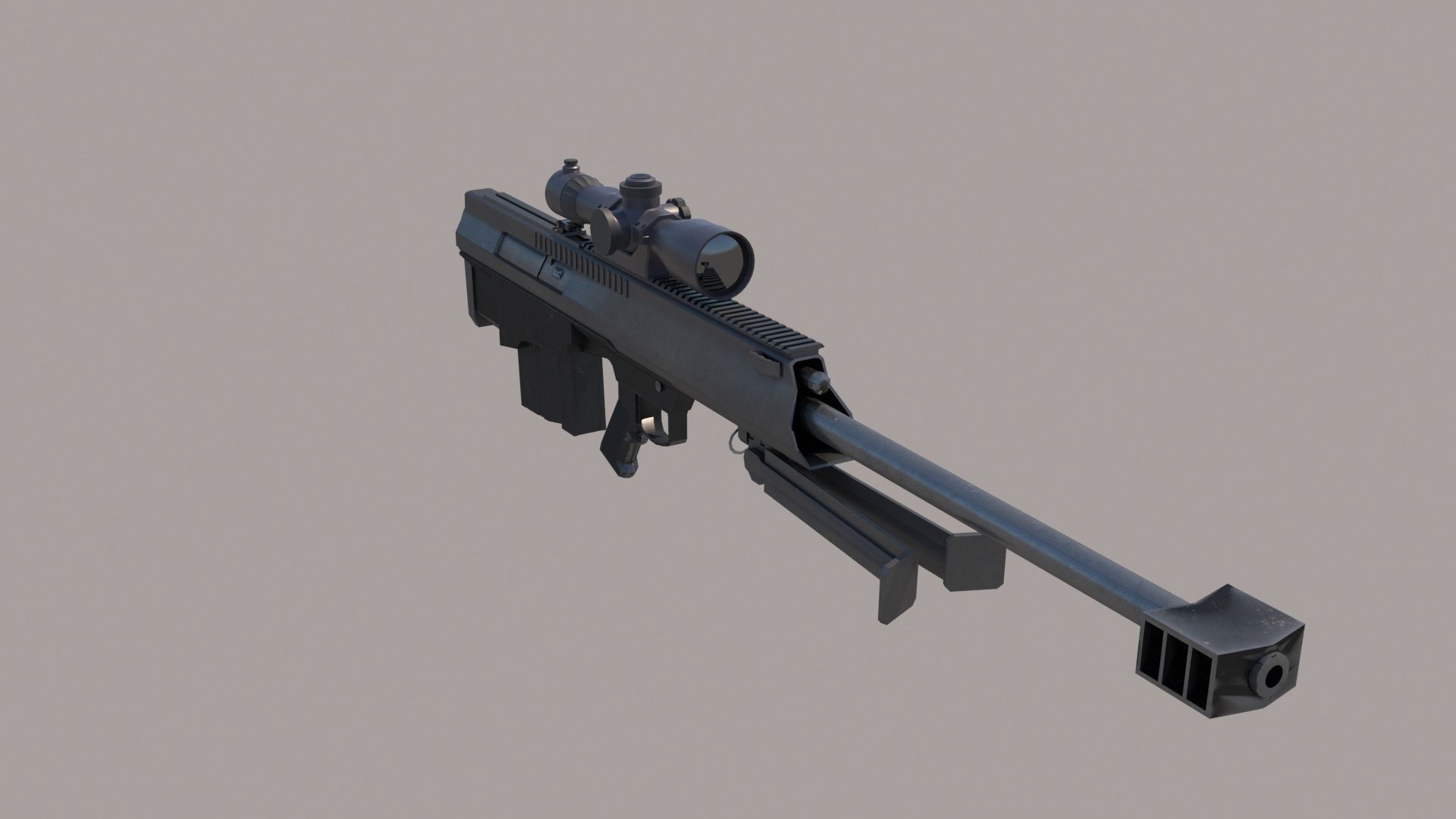 3D model XM500 Sniper Rifle VR / AR / low-poly | CGTrader