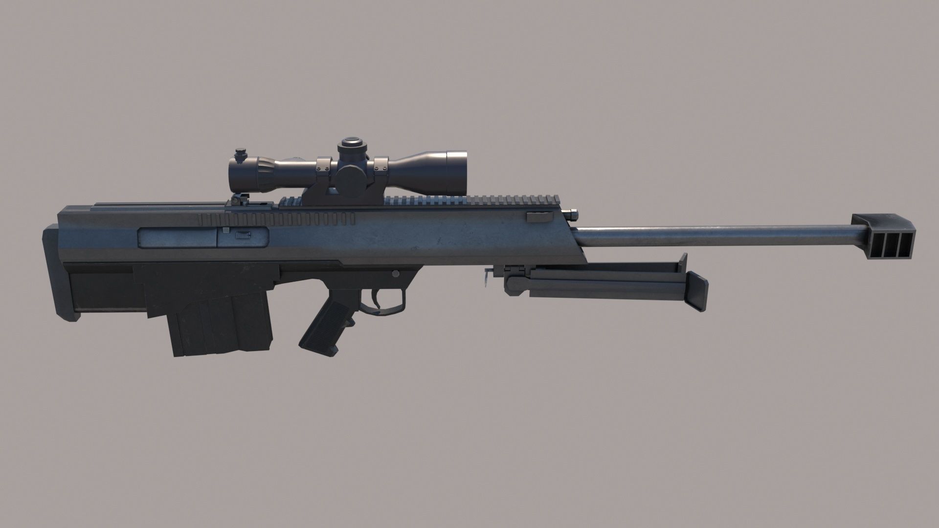 3D model XM500 Sniper Rifle VR / AR / low-poly | CGTrader