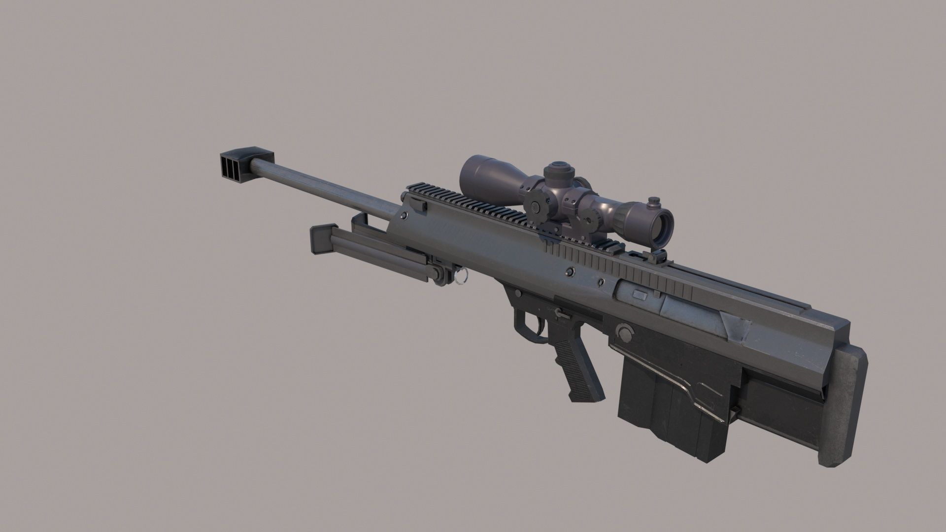 3D model XM500 Sniper Rifle VR / AR / low-poly | CGTrader