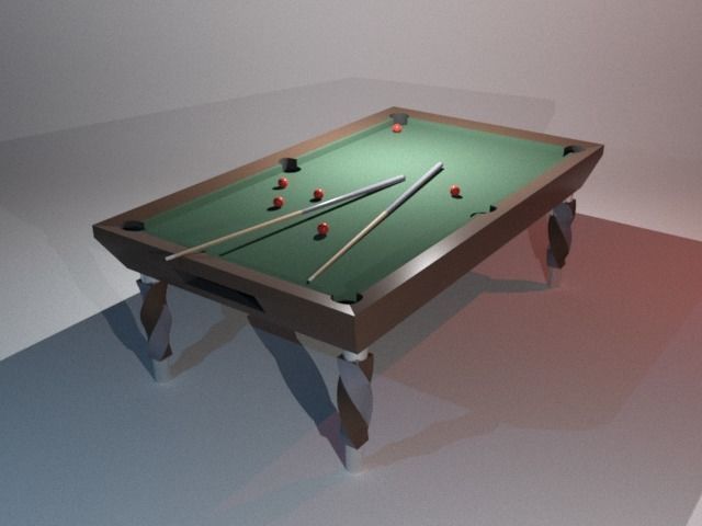 Snooker Table free 3D model | CGTrader