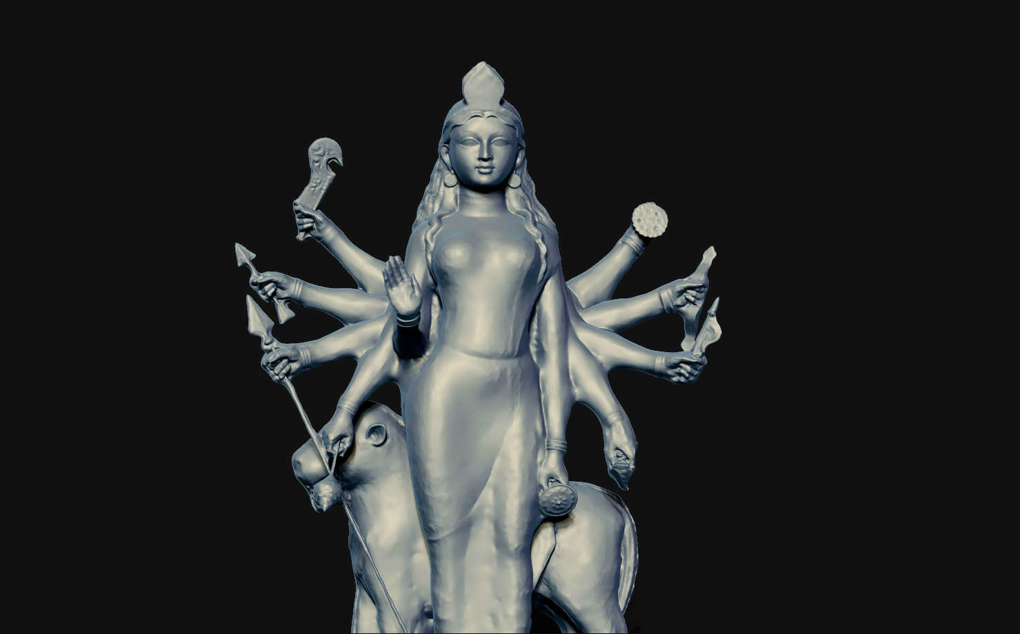 3d Durga model statue of goddess 3D model animated | CGTrader