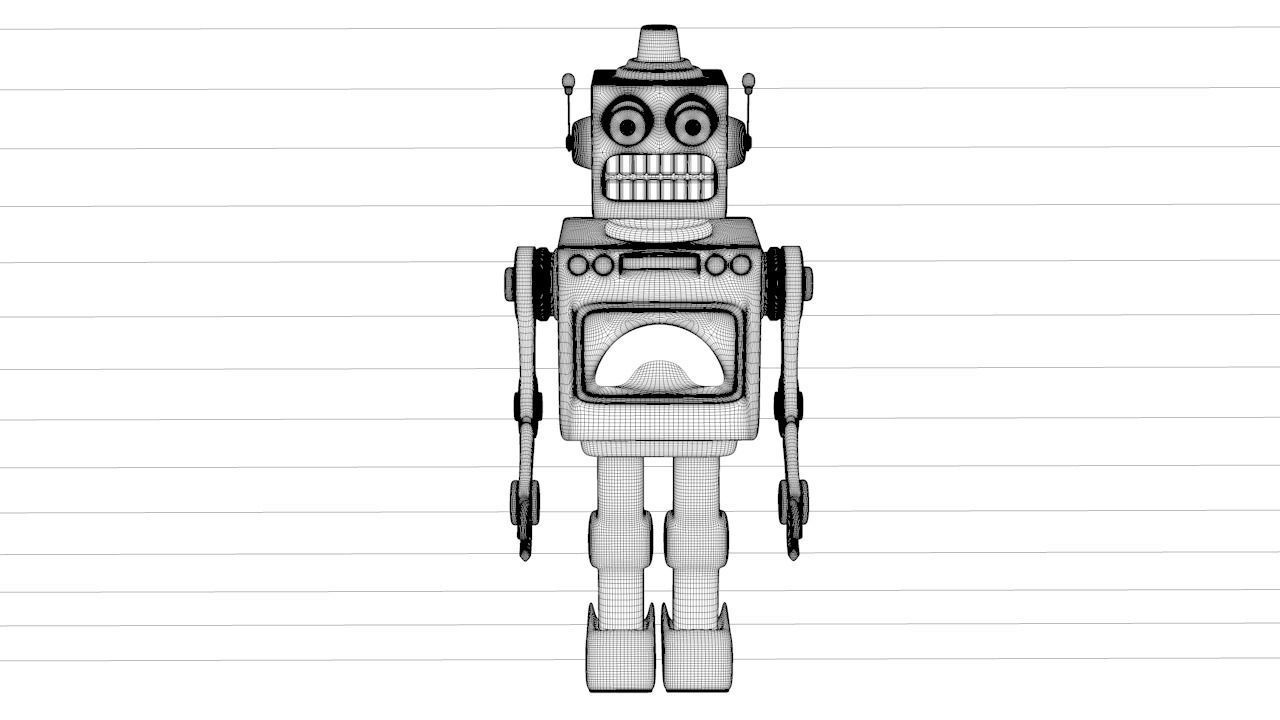 Vintage Toy Robot 3D model | CGTrader