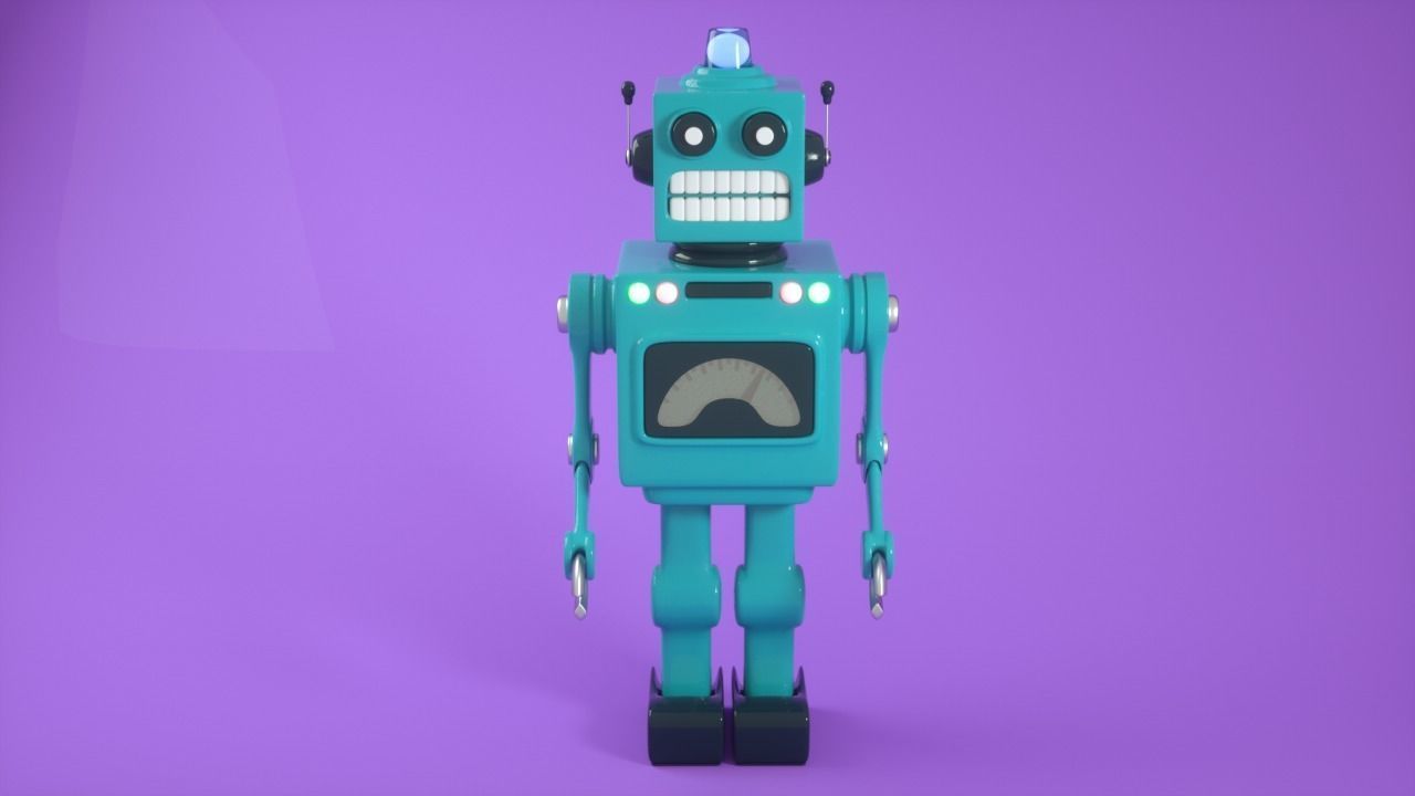 Vintage Toy Robot 3D model | CGTrader