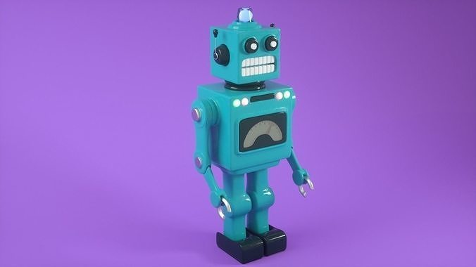 Vintage Toy Robot 3D model | CGTrader
