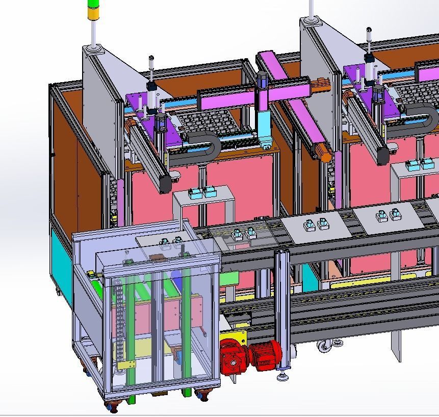 Mobile phone charger automatic assembly line 3D model | CGTrader