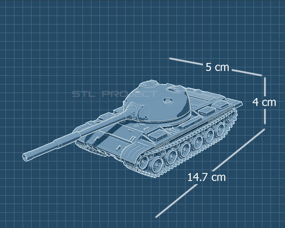 Tank T-54 free 3D model 3D printable | CGTrader