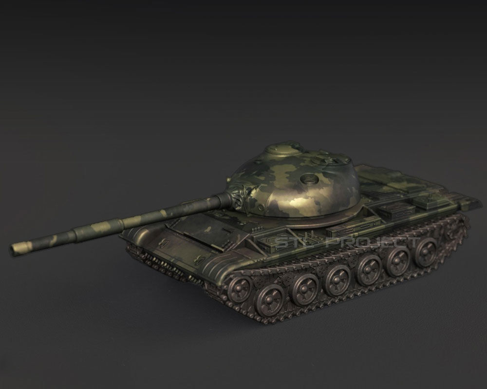 Tank T-54 free 3D model 3D printable | CGTrader