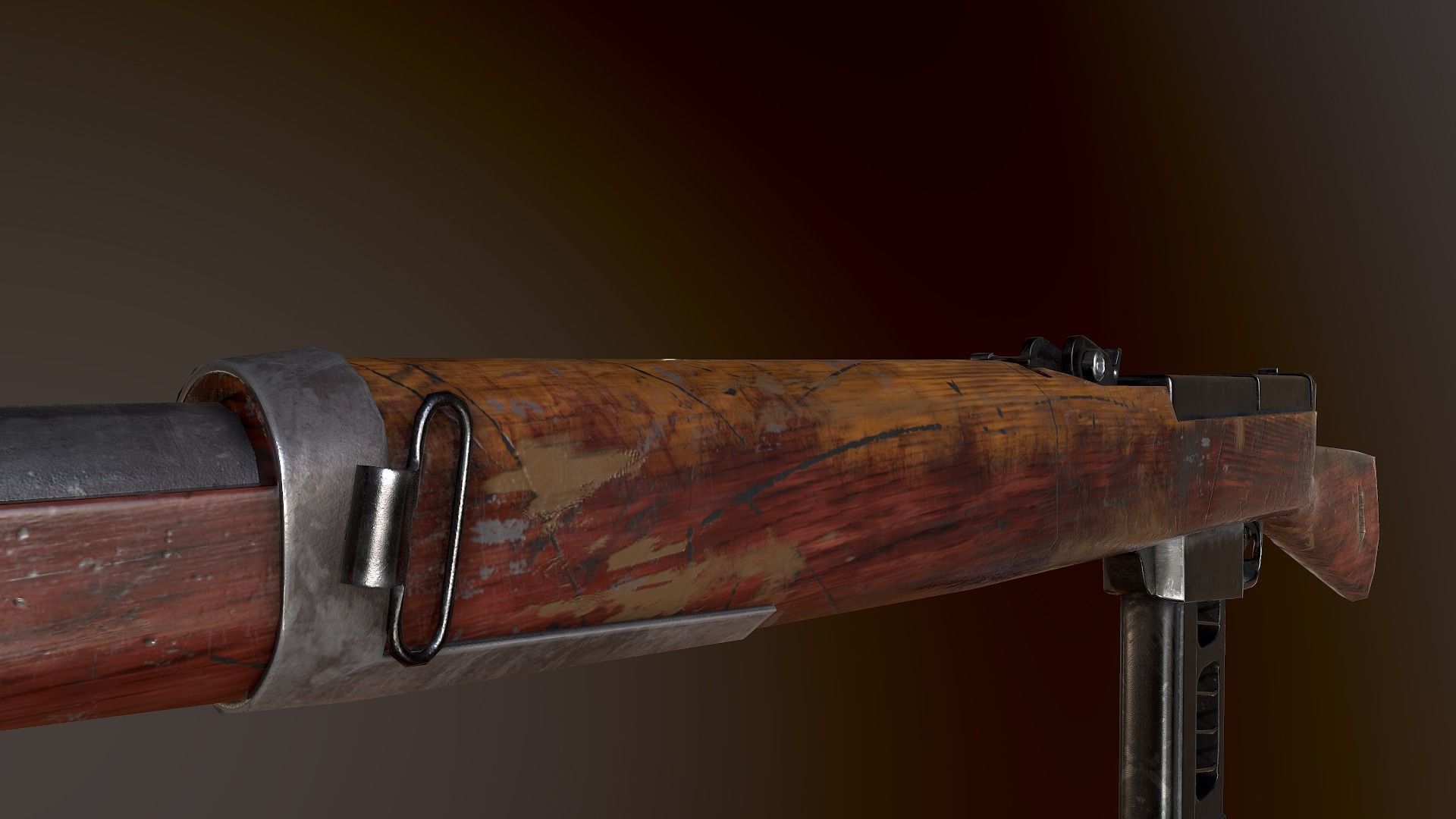 3D model Breda rifle 1935 ww2 with PU scope PBR VR / AR / low-poly ...