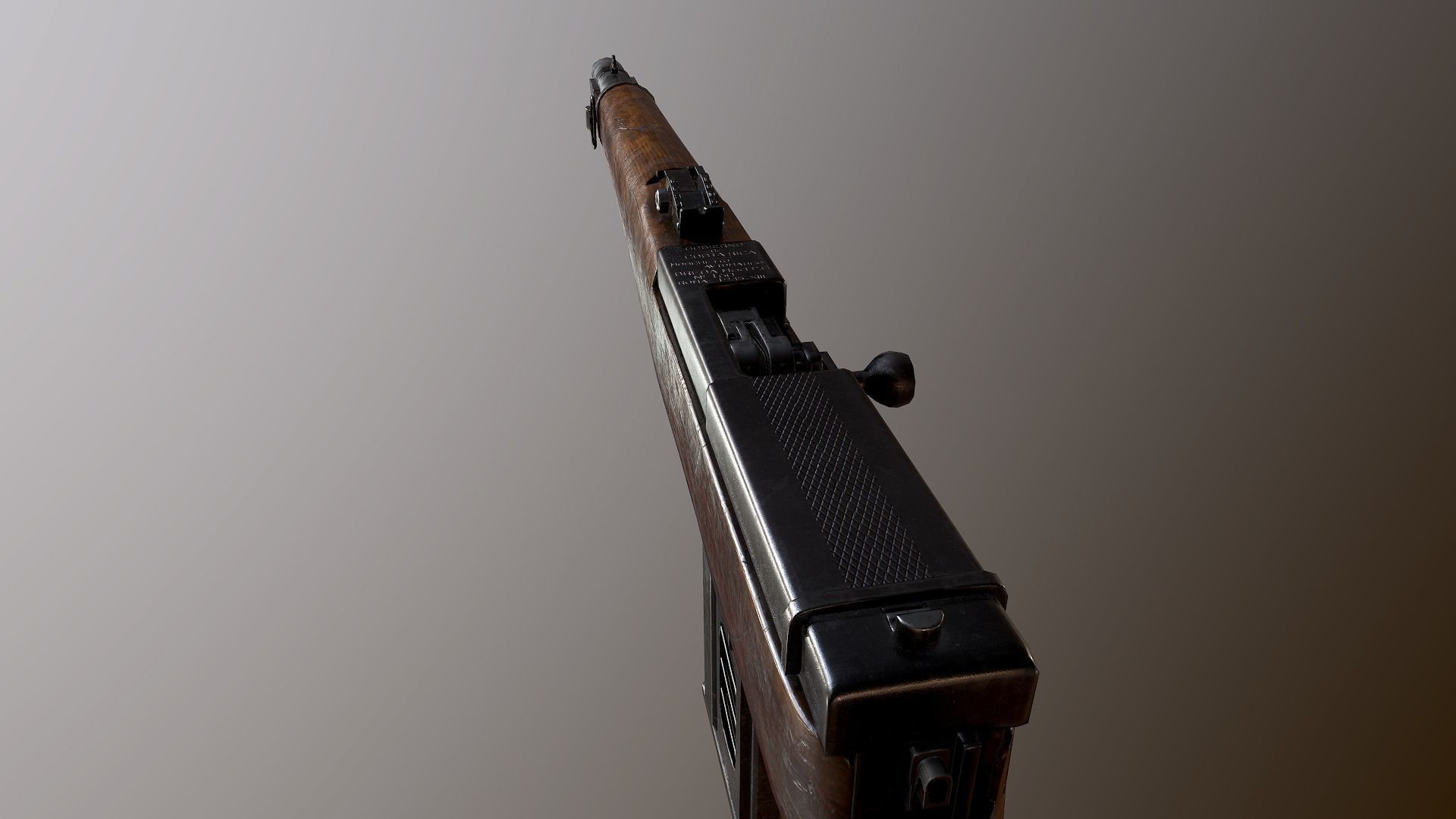 3D model Breda rifle 1935 ww2 with PU scope PBR VR / AR / low-poly ...