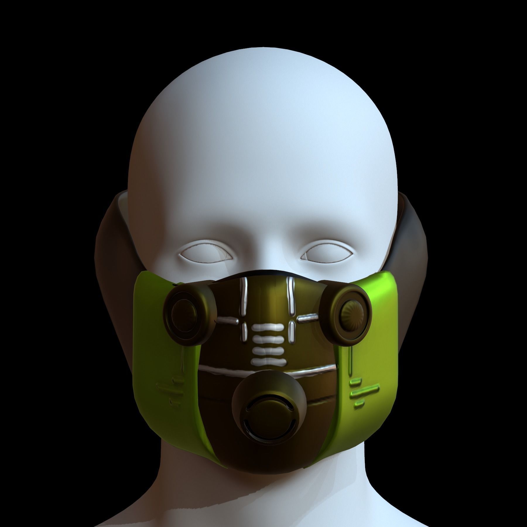 3D model Gas mask helmet 3d model scifi Low-poly VR / AR / low-poly ...