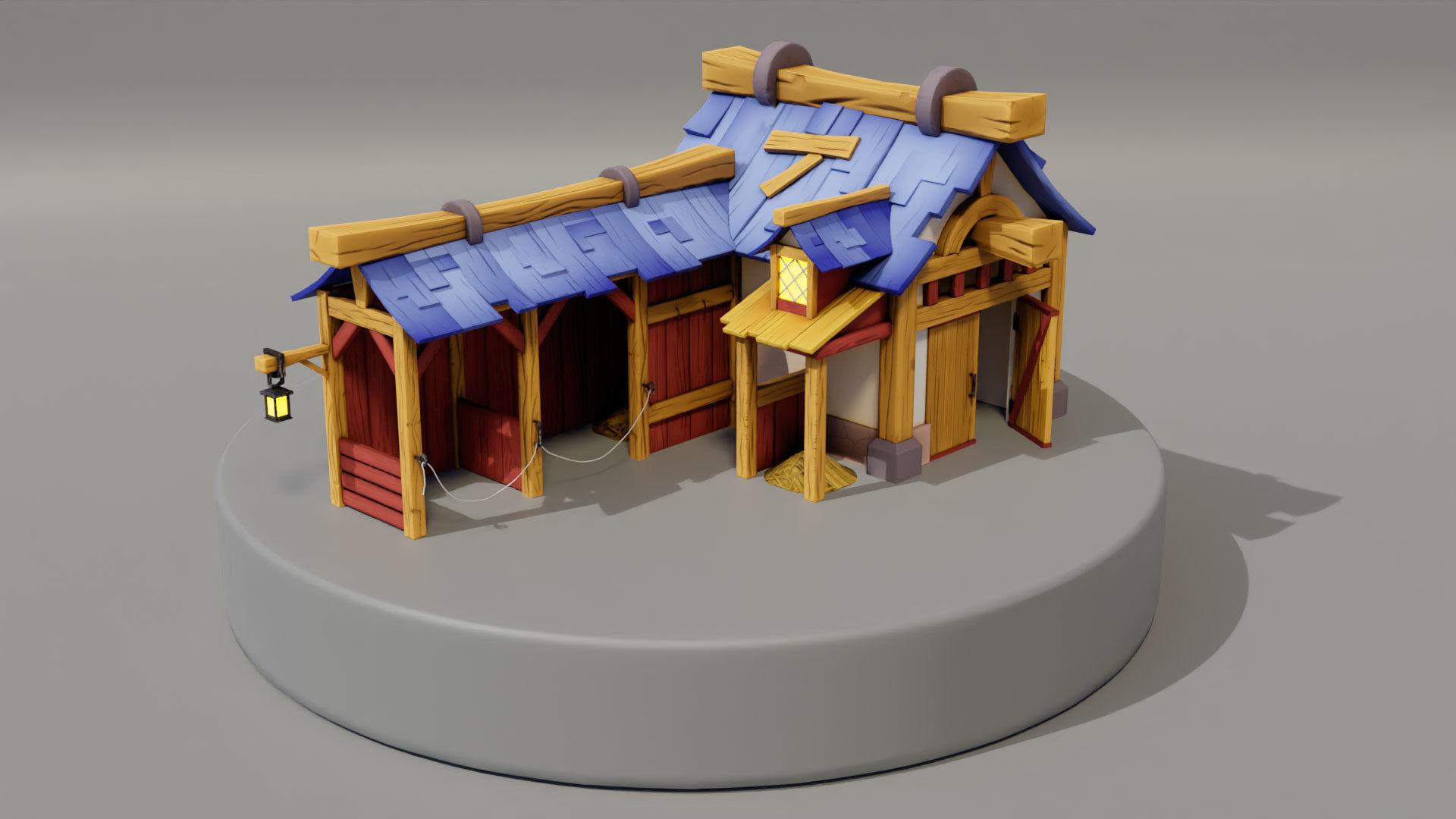 3D model Stylized Horse Stall VR / AR / low-poly | CGTrader