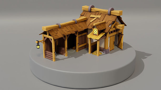 3D model Stylized Horse Stall VR / AR / low-poly | CGTrader