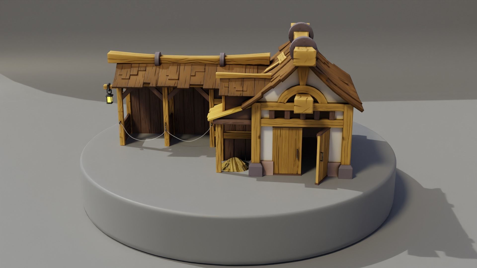 3D model Stylized Horse Stall VR / AR / low-poly | CGTrader